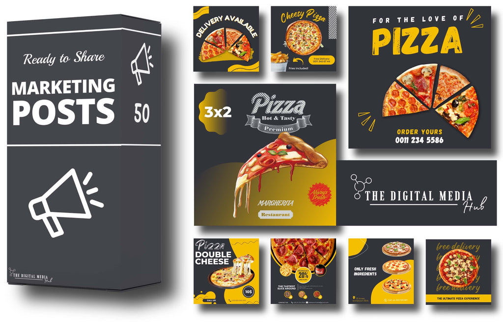 Pizzeria Bundle | Ready to Use Social Media Templates | 100% Editable ...