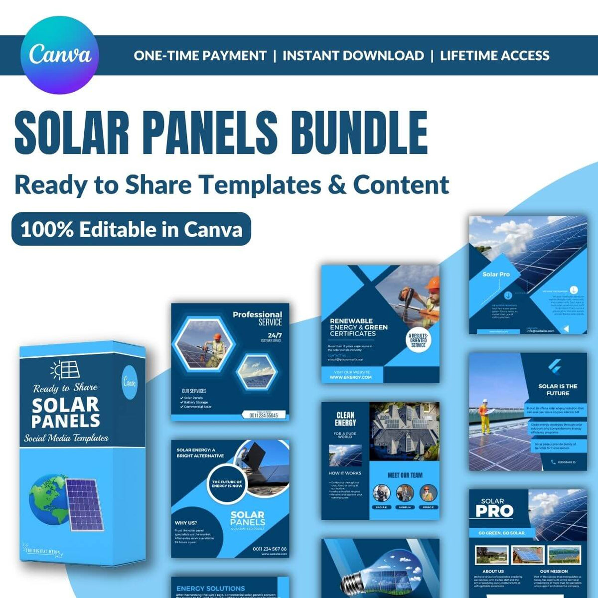 Solar Panels | Ready to Share Marketing Templates | 100% Editable – The ...